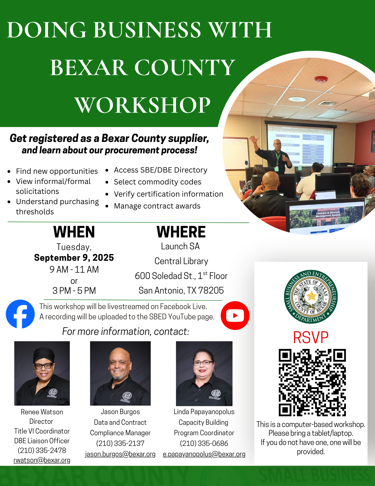 Doing Business With Bexar County Workshop - Launch SA